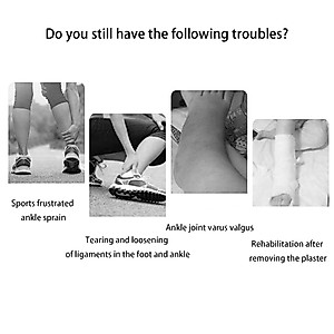 WILLQ Stirrup Ankle Splint Strap with Removable Aluminum Support Brace Ankle Stirrup Brace for Foot Support Ankle Stabilizer Wrap Sprains Strains Post-op Cast Support Injury Protection