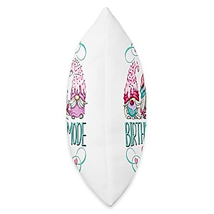 Cute Birthday Gnome Gifts For Gardener Legends Funny Gnomes for Women Cute White Birthday Mode Throw Pillow, 18x18, Multicolor