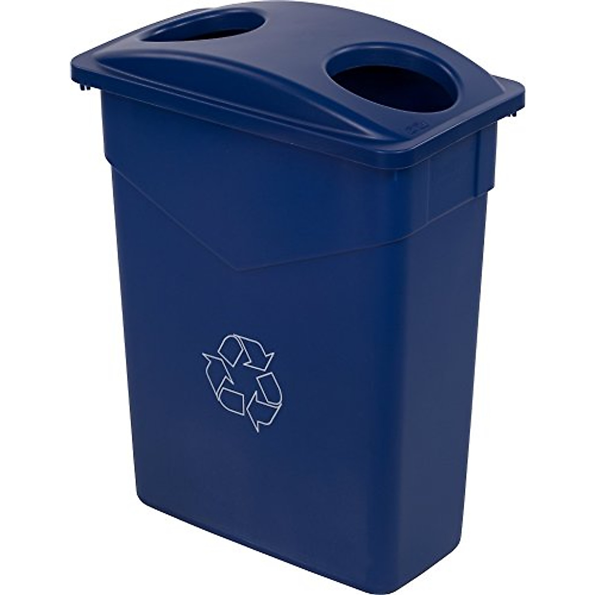Carlisle FoodService Products 342015REC14 TrimLine LLDPE Waste Container, 15 Gallon Capacity, 10.95" Length x 20.03" Width x 24-3/4" Height, Blue
