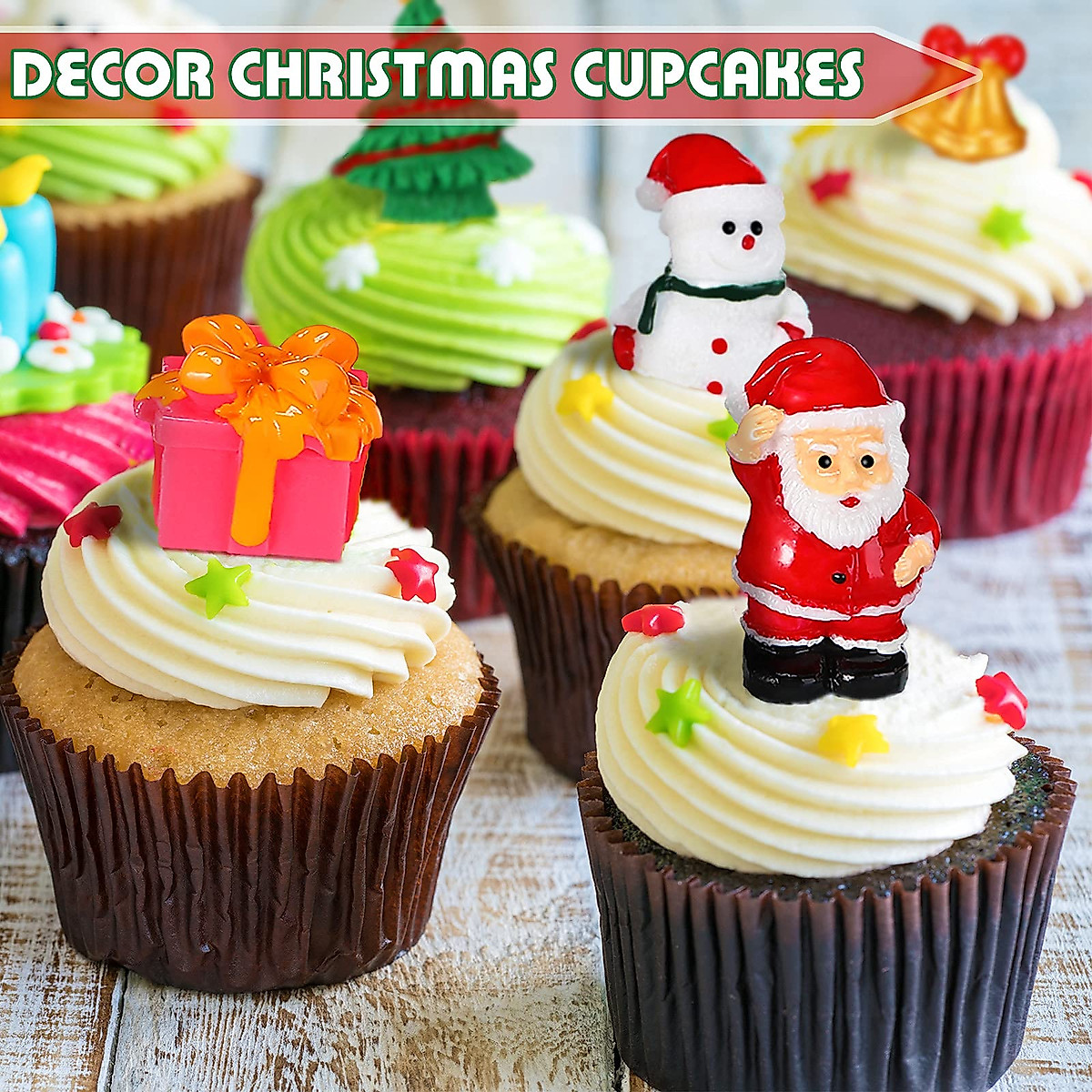 Blulu 25 Pieces Mini Christmas Santa Claus Figure Miniature Christmas Figurines Bulk Christmas Ornaments Xmas Mini Snowmen Santa Claus for Snow Globe Crafts DIY Snowy Dollhouse Decoration