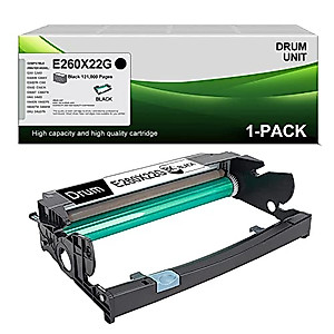 XENONK E260X22G Compatible Drum Unit Replacement for Lexmark E260 E260d E260dn E260dt E260dtn E360 E360d E360dn E360dt E360dtn E460 E460d E460dw E462dtn Printer Drum Unit (1 Pack, Black)