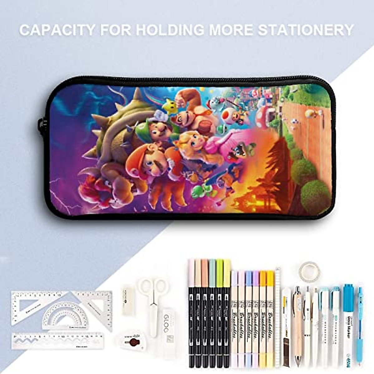 YUABVOP Fashion Cartoon Backpack Set Game Backpacks with Pencil Case And Lunch Bag Lunch Box For Kids Lightweight Travel Casual Daypack School Supplies