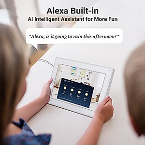 Cozyla Digital Picture Frame Built-in Alexa, Free Unlimited Cloud Storage, Auto-Rotate HD Touchscreen, Multiple Users Upload Anywhere, Share Photos&Videos via Email/APP/Social Media etc.