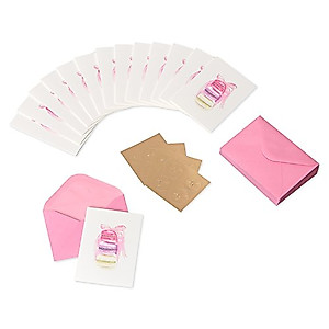 Papyrus Blank Cards with Envelopes, Stack of Macarons (14-Count)