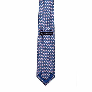 Kings and Wolves Men's 100% Silk Neckties Duck Printed Tie (Blue)