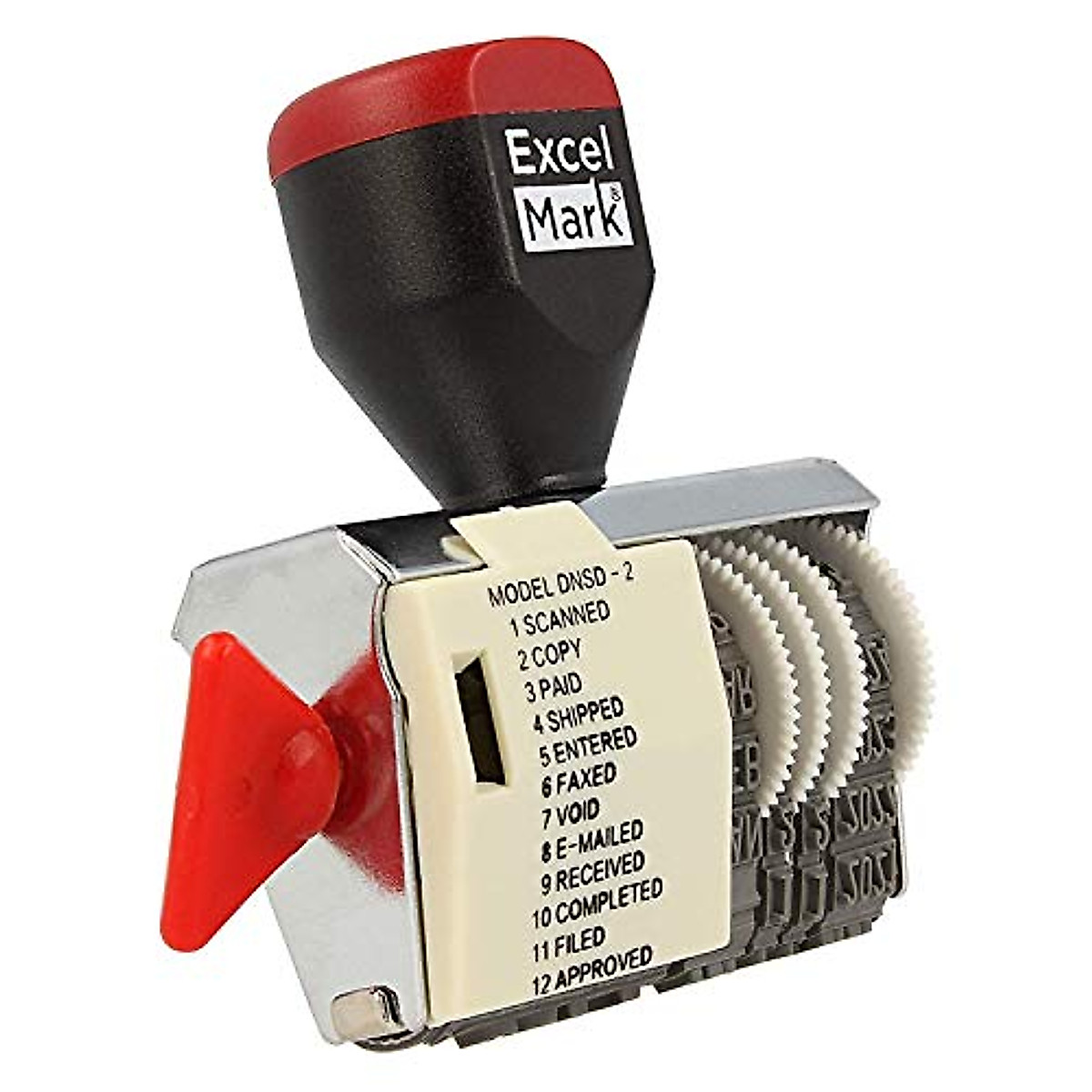 ExcelMark 12 Phrase Dater Rubber Stamp