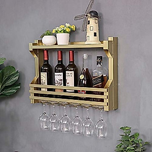 PIBM Stylish Simplicity Wine Shelf European Wrought Iron Wine Rack, Wall Hanging Wine Rack, Creative Restaurant Decoration Wine Cabinet, White , 80 cm