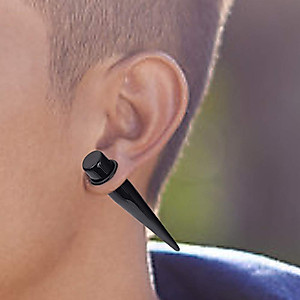 Oyaface 36 PCS Big Gauges Acrylic Tapers Plugs Spiral Set Ear Stretching Plugs Kit 00G-3/4 Black