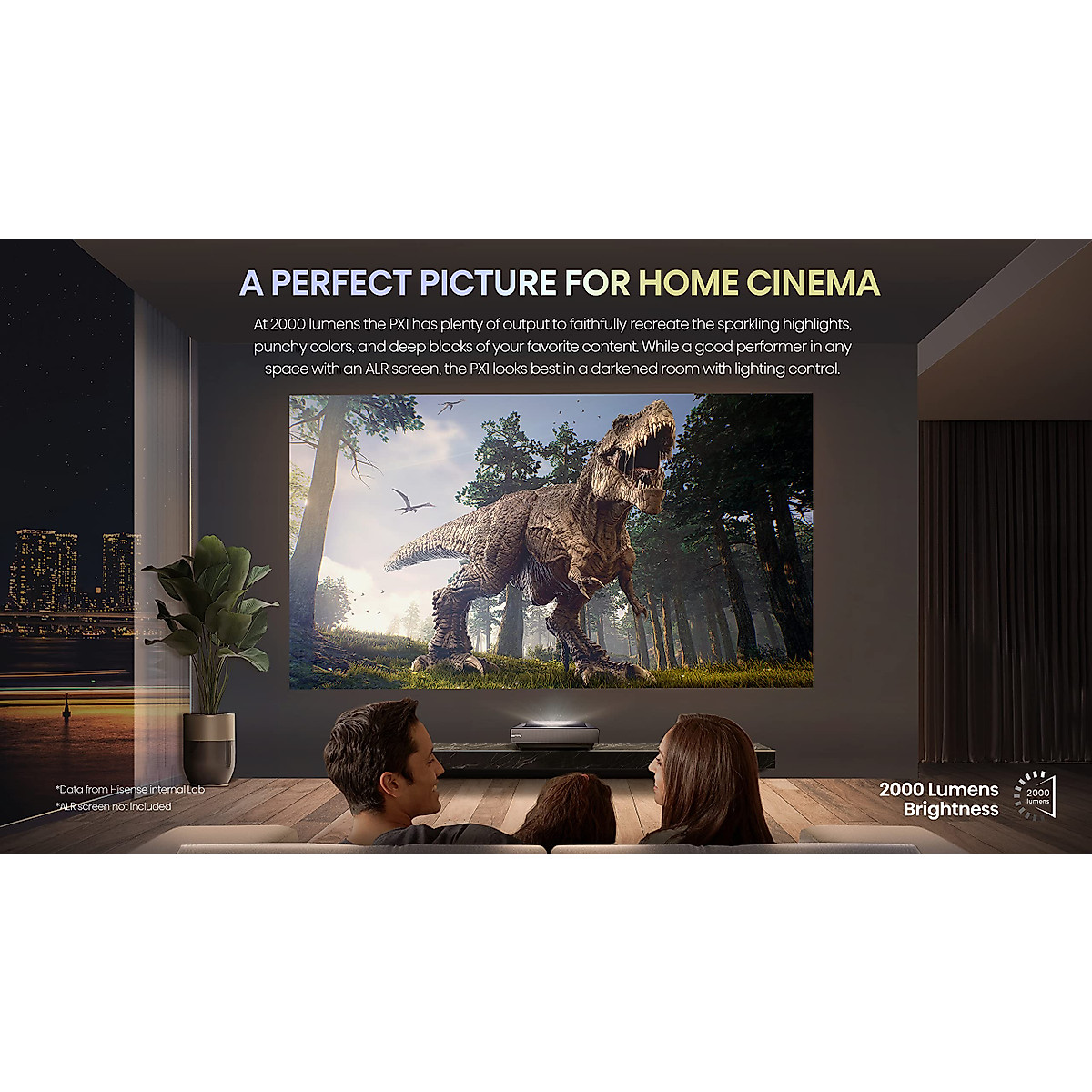 Hisense PX1-RB UHD Laser Short Throw Projector- Certified Refurbished