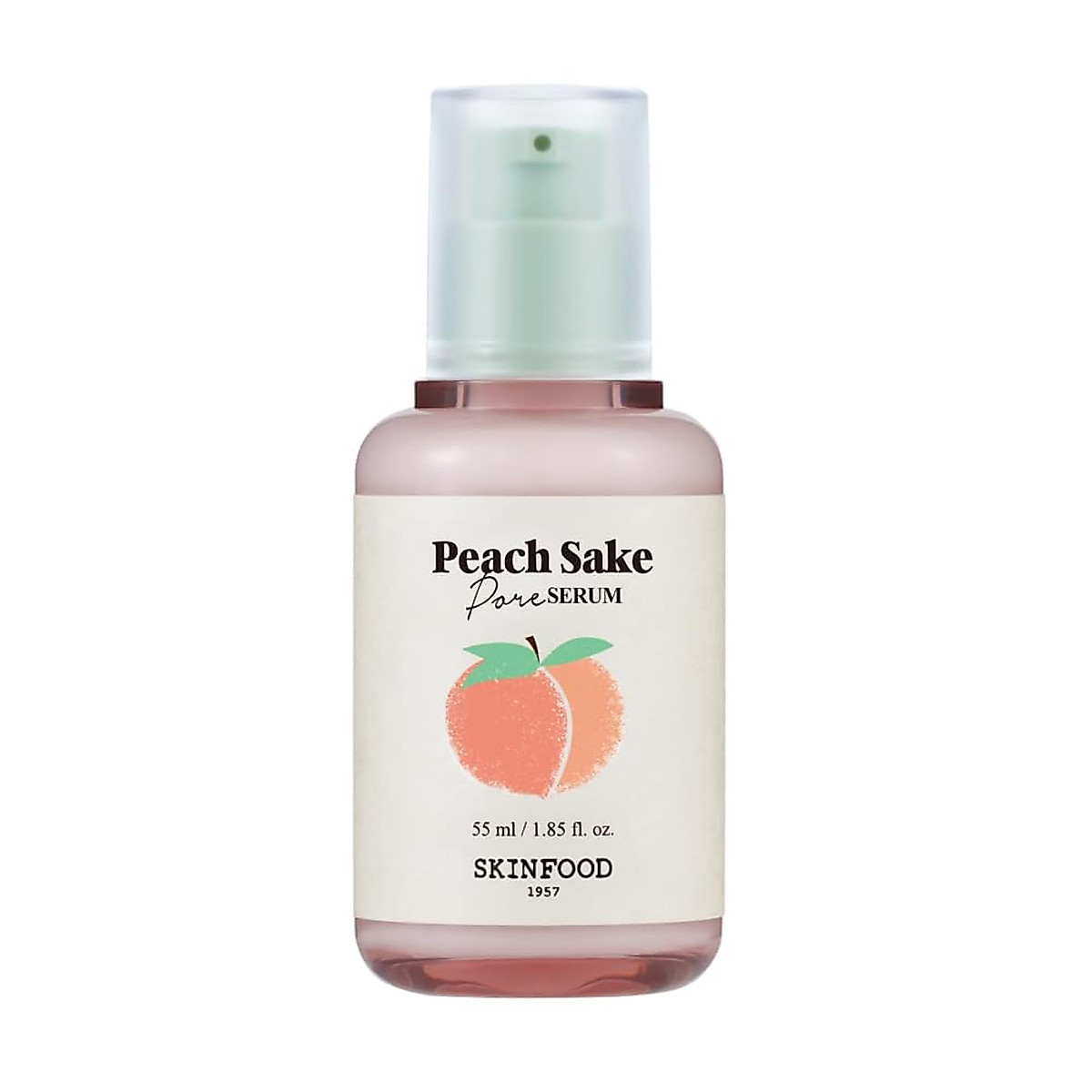 SKINFOOD Peach Sake Pore Serum - Pore Minimizer & Sebum Control - Skin Smoothing Facial Serum for Oily Skin - Pore Refining Serum & Pore Tightening - Acne Reducer & Minimizing Serum - 55ml (1.85 oz)