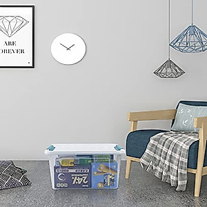 AnnkkyUS 6-Pack Plastic Storage Bins with Lids, Large Latching Bin, 35 Quart