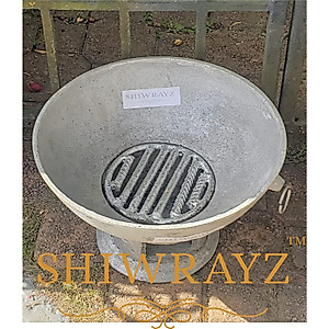 SHIWRAYZ Jamaican Coal Stove- Coal Pot 13" - Charcoal Stove- Charcoal Pot