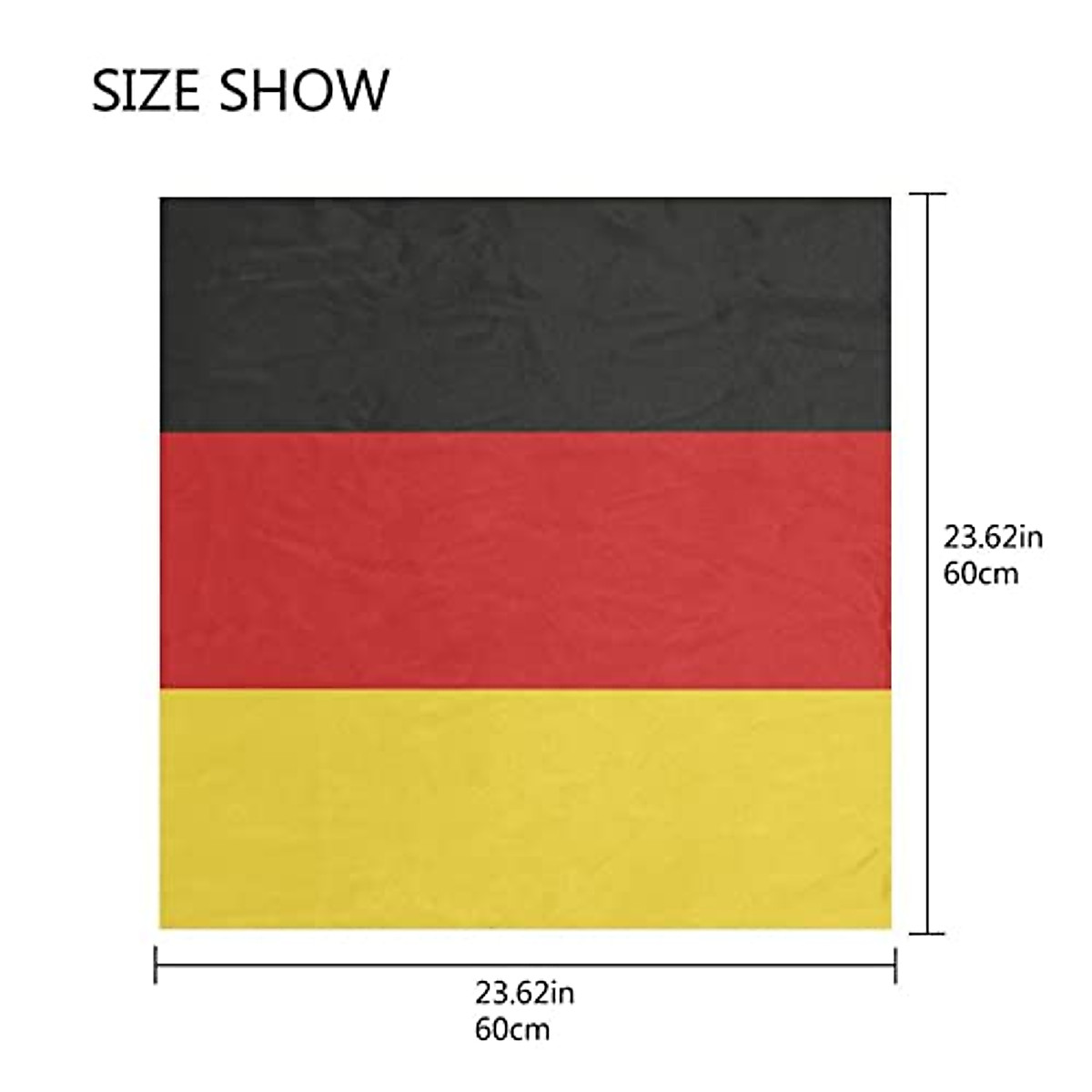 PMAIHNAS Women's Fashion Silk Scarf German Flag Square Satin Headscarf Neck Scarf Head Hair Wraps