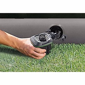 INTEX 64778E Dura-Beam Standard Prestige Air Mattress: Fiber-Tech – Full Size – Hand-Held Battery Pump – 10in Bed Height – 600lb Weight Capacity