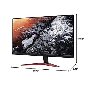 Acer KG251Q Jbmidpx 24.5” Full HD (1920 x 1080) Gaming Monitor | AMD FreeSync | Up to 165Hz Refresh Rate | Up to 0.6ms | Zero-Frame | 2 x 2 Watt Speakers (1 x Display Port, 1 x HDMI & 1 x DVI)