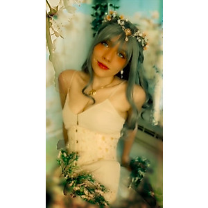 MOSTORY Pink Flower Elf Crown - Handmade Woodland Fairy Headpiece Forest Floral Headband with Crystal Elven Flower Circlet for Women Girls Cosplay Renaissance Mardi Gras