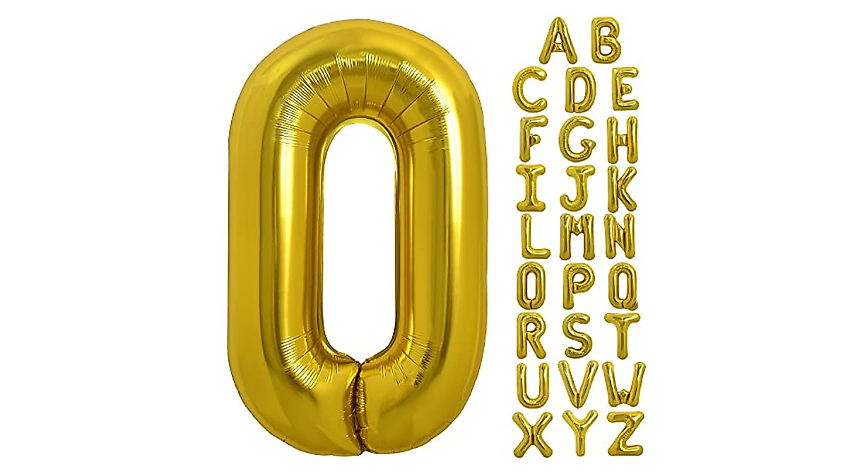 40 Inch Gold Letter O Balloon for Parties