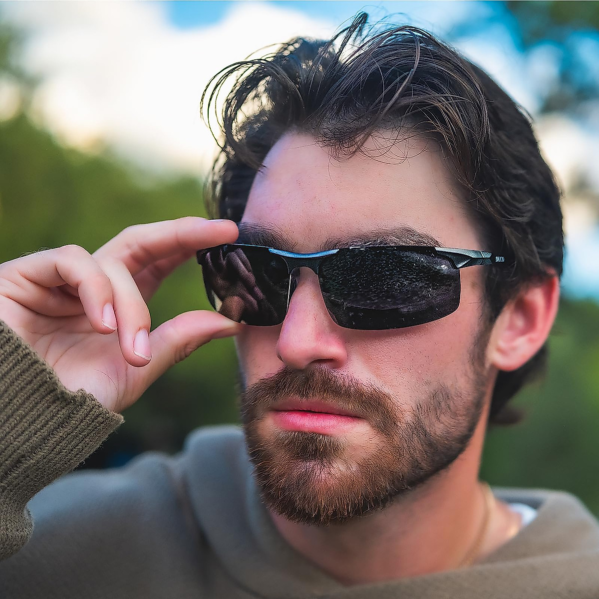 DUCO Mens Sports Polarized Sunglasses UV Protection Sunglasses for Men 8177s