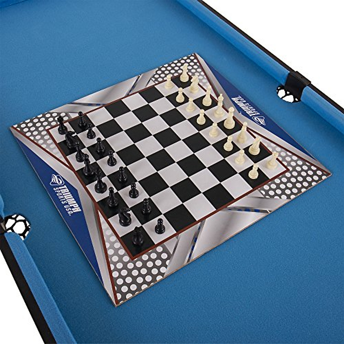 Triumph 13-in-1 Combo Game Table Includes Basketball, Table Tennis, Billiards, Push Hockey, Launch Football, Baseball, Tic-Tac-Toe, and Skee Bean Bag Toss