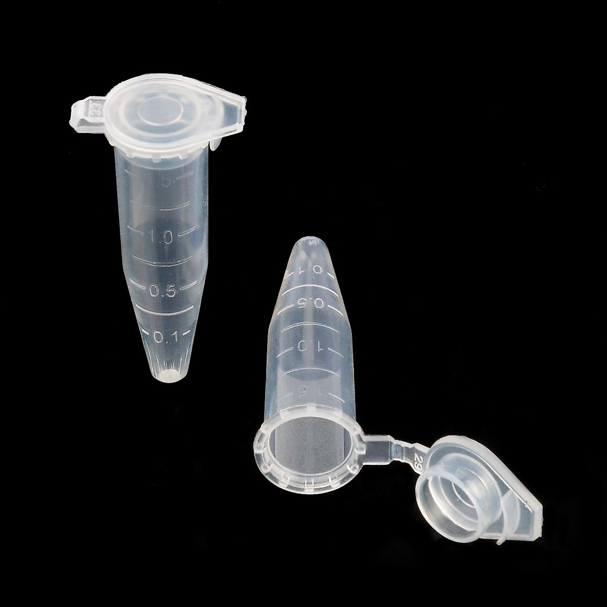 stonylab Micro Centrifuge Tubes, 1.5ml Polypropylene Graduated Clear Plastic Centrifuge Vials with Flat-Top Snap Cap, Pack of 500 (1.5ml, 500 Packs)