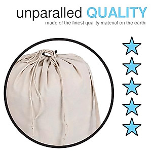 Foreign Punks Extra Large Natural Cotton Laundry Bag 22 x 28 (56CMX71 CM) Pack of 1 Natural