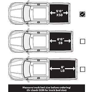 LEER HF650M Quad-Folding Truck Bed Tonneau Cover, Fits Ford F-150 Light Duty, Years 2015-2024, 5'6" Truck Bed, Black
