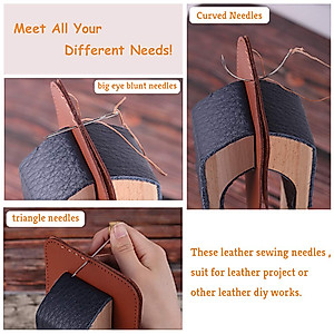 LUNARM Stitching Pony - Leather Sewing Table Desktop Pony Horse Clamp with Big Eyes Sewing Needles Instruction Nail Files Replaceable Patch for DIY Leather Hand Stitching