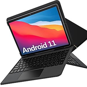 ZONKO 2023 Newest 2 in 1 Tablet 4GB+128 Storage+512GB Expand 10 inch Android 11, Octa Core Processor, HD Touchscreen,13MP Dual Camera, GMS Tablet with Detachable Keyboard