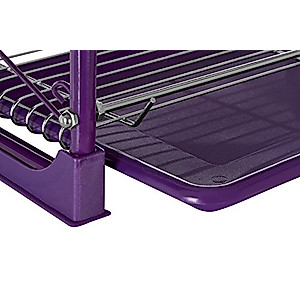 Premier Housewares 2-Tier Dish Drainer - Purple