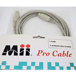 Mii Pro Cable - PC Accessories 10' Din5 M/M Straight Through 10 Feet Male to Male MIDI Cable Din 5 at Keyboard, Midi or Switch Box Cable (Din5-10FT-MM)
