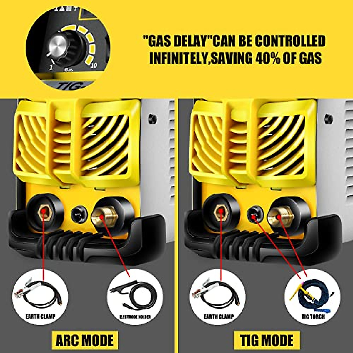 SSIMDER TIG Welder 110V/220V Dual Voltage 200A TIG/ARC/Stick 2 in 1 Welder IGBT Inverter DC TIG Welding Machine