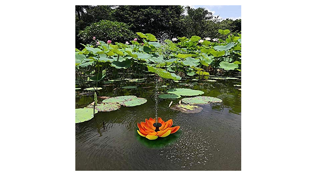 n/a Solar Lotus Fountain Lotus Flower Fountain Fountain Water Pump ...