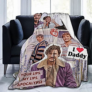 JULES Soft Pedro Pascal Collage Blanket 40'' x 50'' Flannel Fleece Blankets for Home Sofa Bed Room