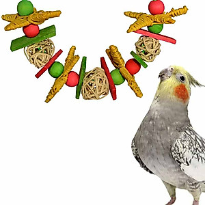 Super Bird Creations SB972 Small XMAS Garland Bird Toy, Small Bird Size, 11" x 2"