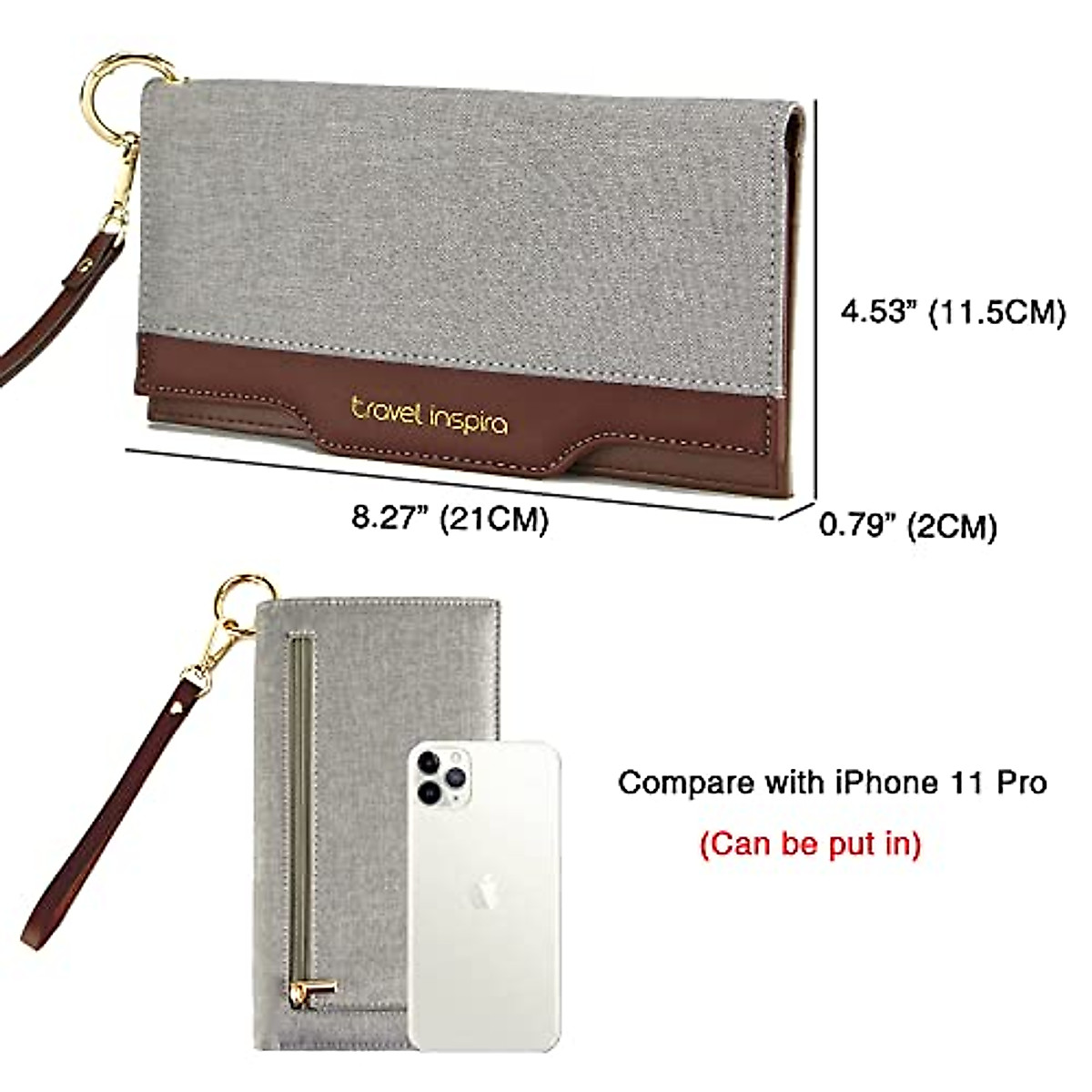 travel inspira RFID Blocking Passport Wallet for Women - Stylish, Multi-Purpose Document Holder