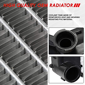 Auto Dynasty DPI 2173 Factory Style 1-Row Cooling Radiator Compatible with Ford Ranger Explorer Mazda B3000 B4000 Mercury Mountaineer 2.3L 3.0L 4.0L AT 98-11, Aluminum Core
