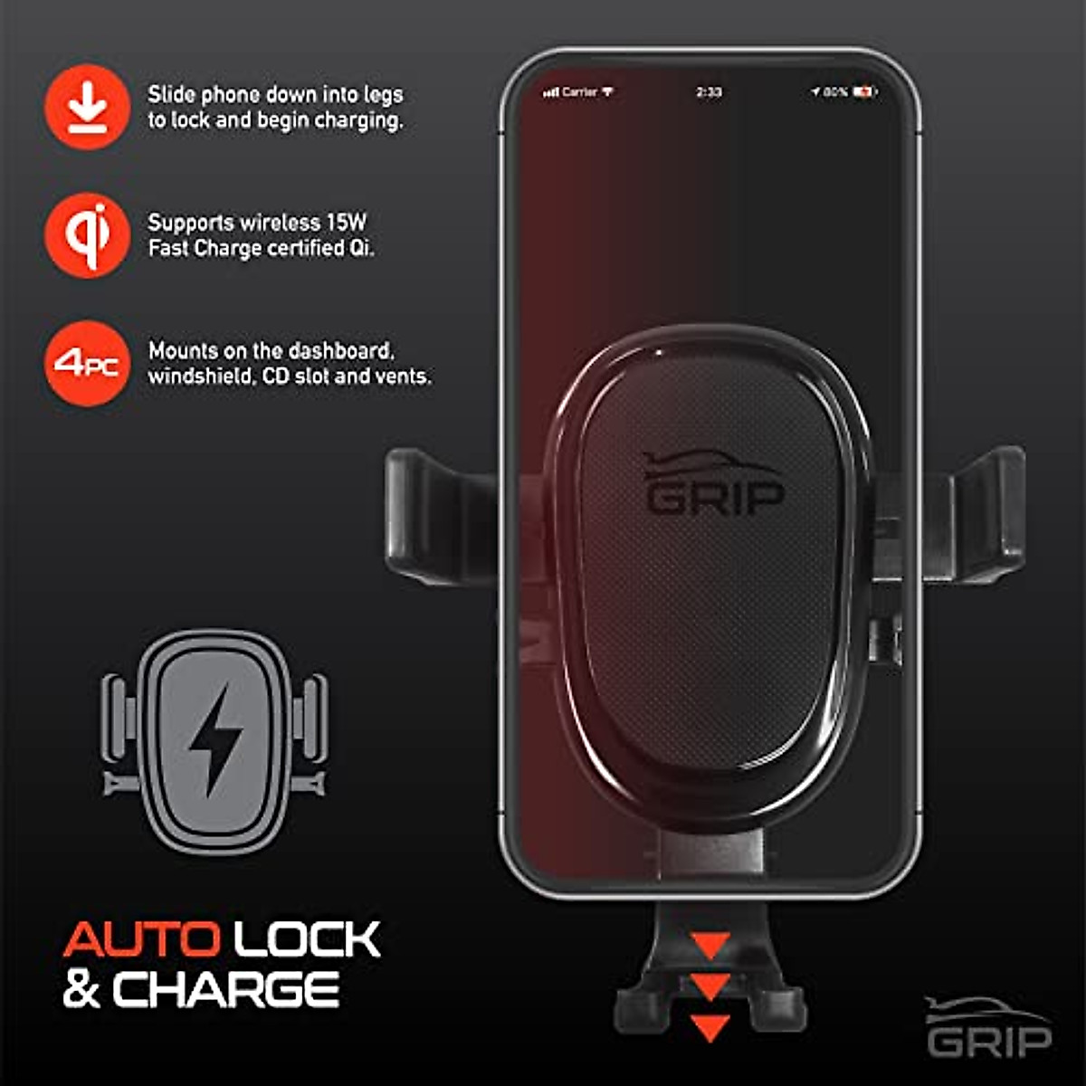 Verizon Wireless Charging Car Mount,Automatic Sensor Car Phone Holder,10W Qi Fast Charging Auto-Clamping mount, Dash for iPhone 11/11 Pro/11 Pro Max/Xs MAX/XS/XR/X/8/8+, Samsung S10/S10+/S9/S9+/S8/S8+