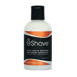 eShave Luxury After Shave Balm for Men-After Shave Lotion Soothes Razor Burn- Deep Moisturizes Skin- All-Natural Vegan After Shave Cream Zesty Orange Sandalwood 6 oz