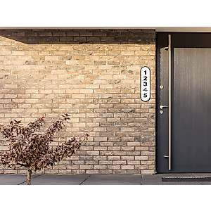 Curb-N-Sign Reflective Vertical Address Plaque, Custom Address Sign for Mailbox, 5x18 inch Sturdy, Durable, Rust Free, UV-proof & water-proof Address Numbers for House (Texas Flag)