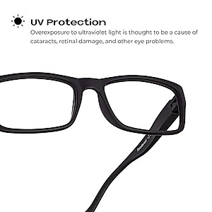 Readerest Blue Light Blocking Reading Glasses, UV Protection, Blue Light Glasses Men No Magnification