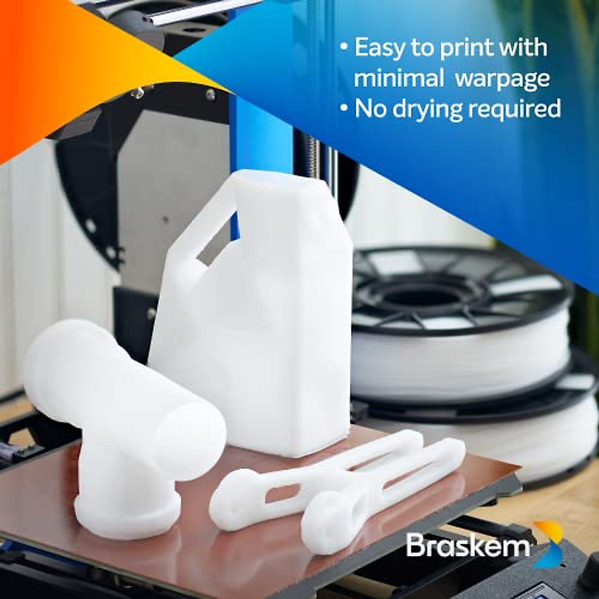 Braskem Polyethylene 3D Filament - FL300PE / 1.75mm / Natural White / 700g