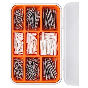IKEA 001.692.49 Fixa 260-Piece Screw and Plug Set, Steel