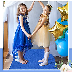 Shihanee Sequin Aisle Runner for Wedding Glitter Wedding Rug Runner with Carpet Tape Sparkly Prom Outdoor Floor Carpet Runner for Ceremony Event Halloween Christmas New Year Party(2 x 15 ft,Blue)