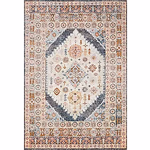 Loloi CLARA Area Rug, 9'-3" x 13', Pebble/Fiesta