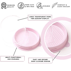 20 Sets Pink Charcuterie Domes With Lids, Charcuterie Cups With Sticks, Appetizer Cups For Parties, Charcuterie Box, Dome Containers, Single Cupcake Containers and Charcuterie Favor Cups Catering Cups