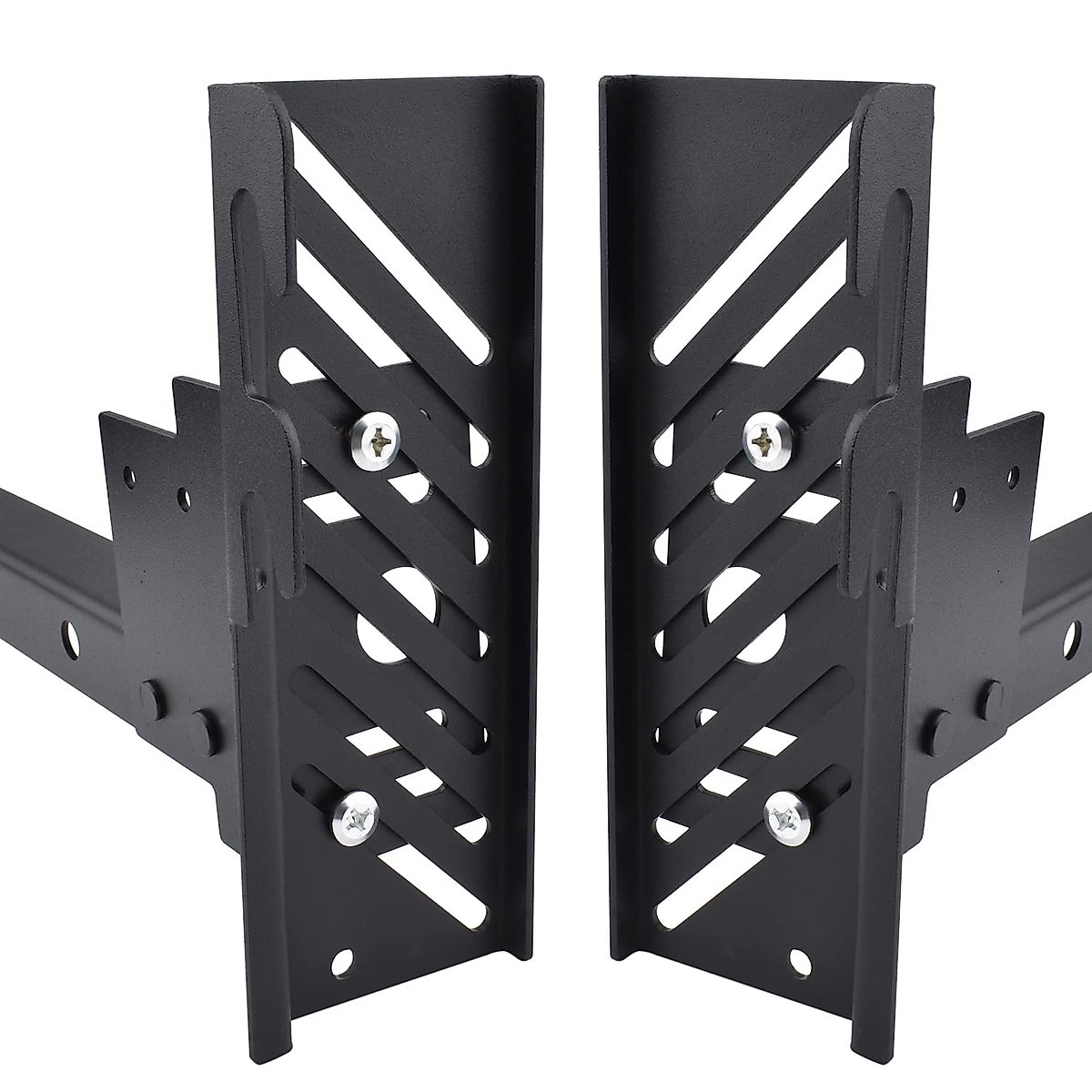 2Pcs Hook On Bed Frame Brackets Adapter for Headboard or Footboard, Upgraded #711 Bolt-on to Hook-on Conversion Bracket with Hardware, Hook on Bed Rails Brackets