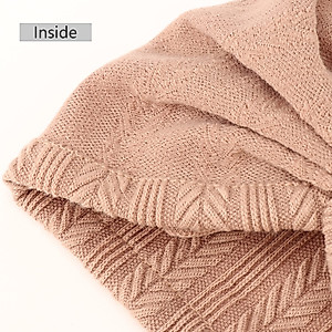 DRESHOW BQUBO 5 Pieces Newborn Baby Turban Hats Bow Baby Infant Beanie Breathable Toddler Cap for Baby Girls 3-12 Months