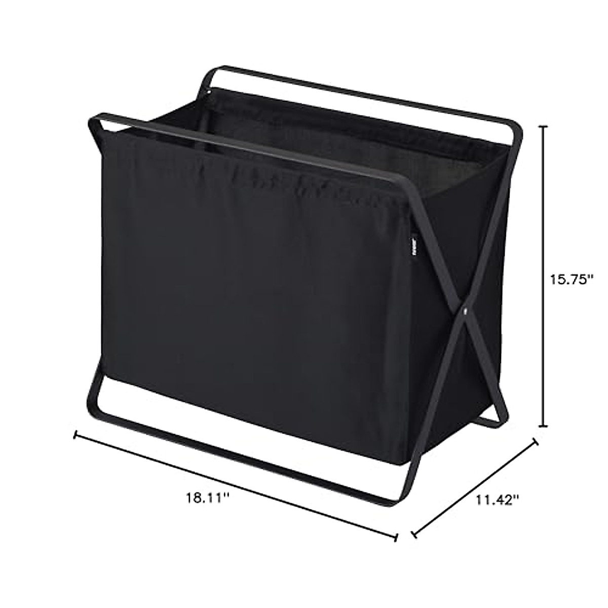 YAMAZAKI home Tower Storage Hamper Black