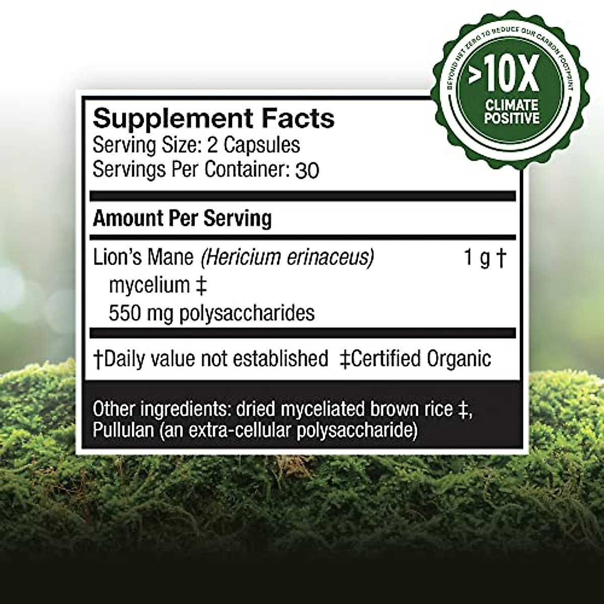 Host Defense, Lion's Mane Capsules, Promotes Mental Clarity, Focus and Memory, Mushroom Supplement, 60 Count