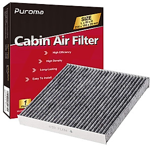 Puroma Cabin Air Filter with Activated Carbon, Compatible with CP285, CF10285, Toyota Camry, RAV4, Highlander, Corolla, Sienna, Tundra, Prius, 4Runner, Subaru Outback, Lexus, Scion, Land Rover, Jaguar